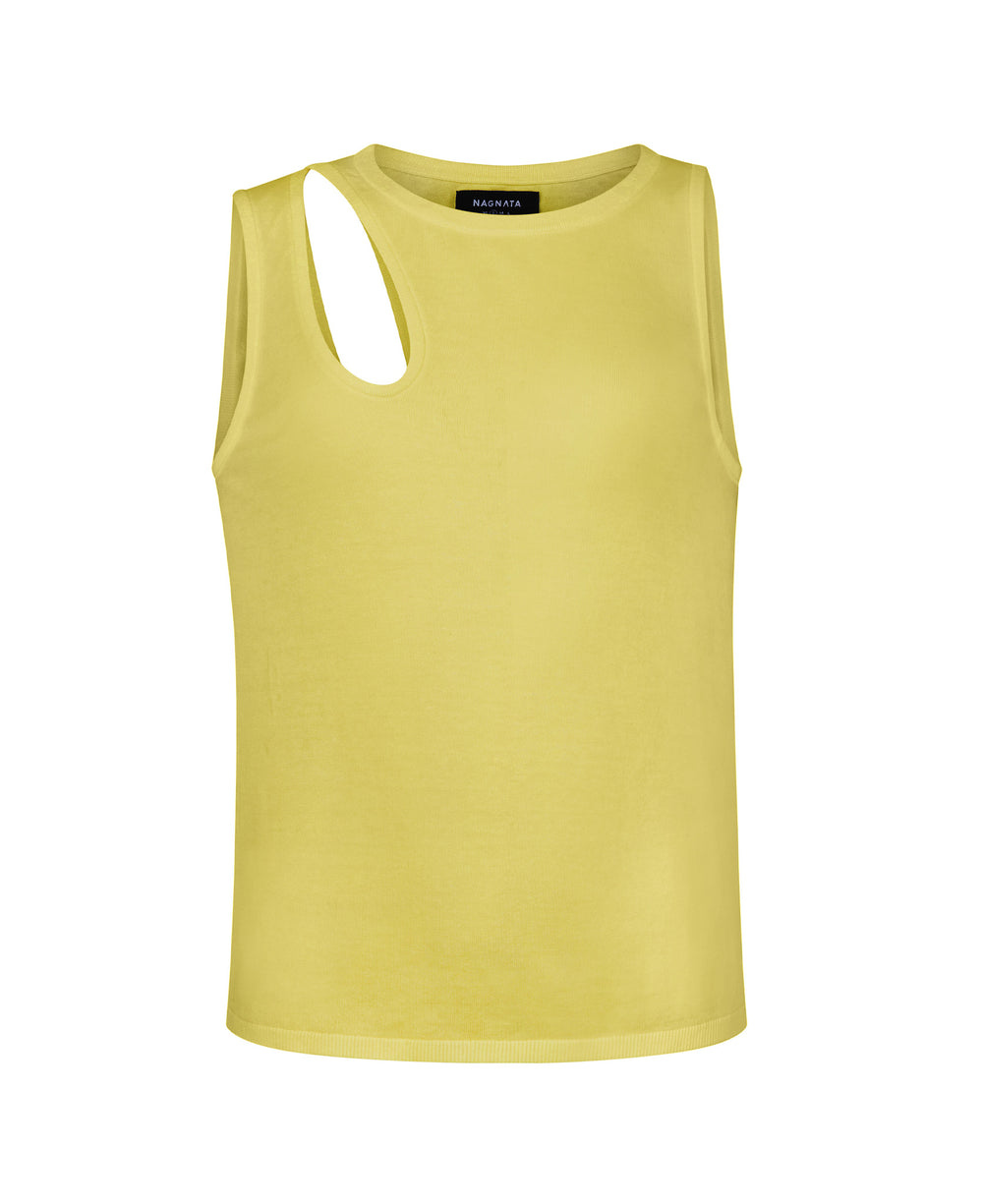 HIGHLIGHTER TANK - CHARTREUSE & CREAM | NAGNATA